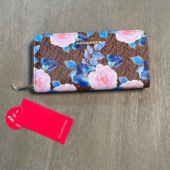 Rampage | Bags | Rampage Floral Print Women Wallet With Zip Around ...